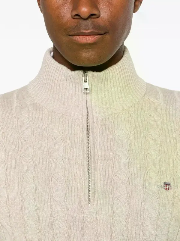 Gant Cable-knit Quarter-zip Sweater