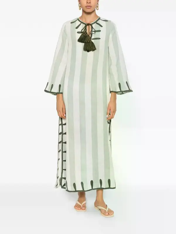 PHILIPPA 1970 Edna Striped Maxi Dress - Green