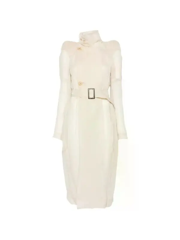Rick Owens Maria Trench Coat - Neutrals