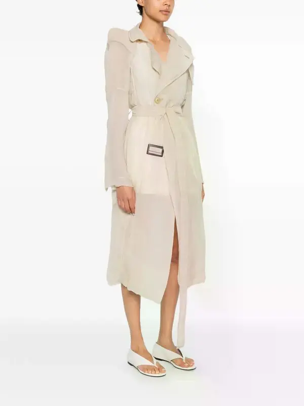 Rick Owens Maria Trench Coat - Neutrals
