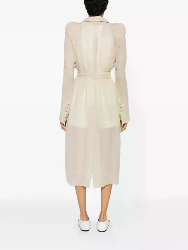 Rick Owens Maria Trench Coat - Neutrals