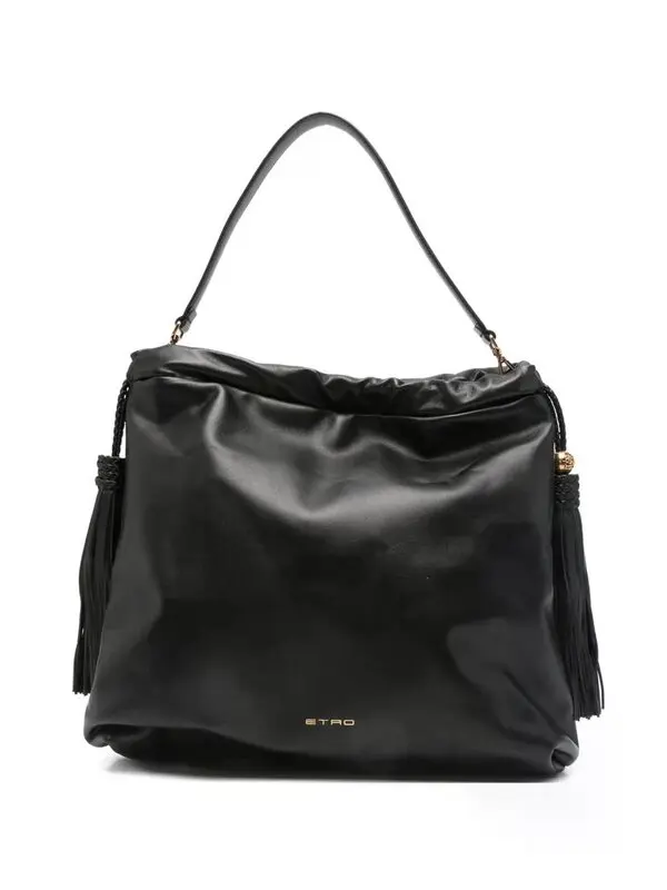 Etro Large Leather Kalispera Bag With Tassels