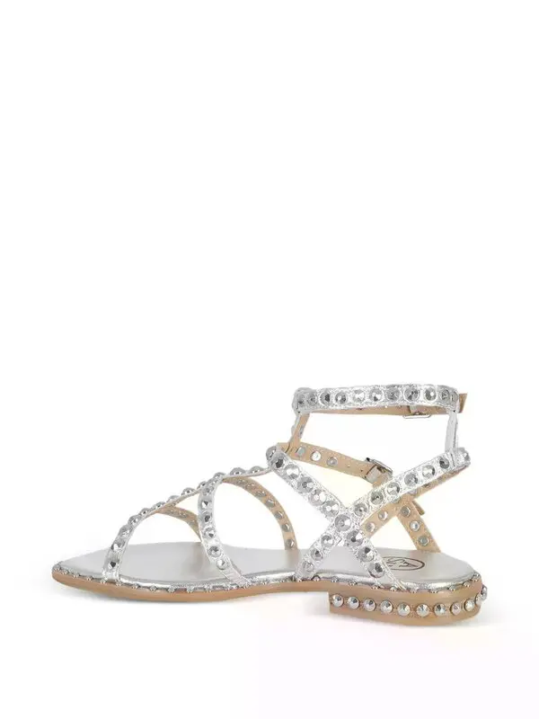 Ash Stud-embellished Cage Sandals - Silver