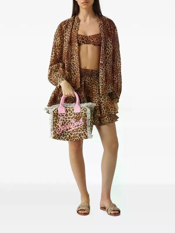 MC2 SAINT BARTH Leopard-print Semi-sheer Shirt