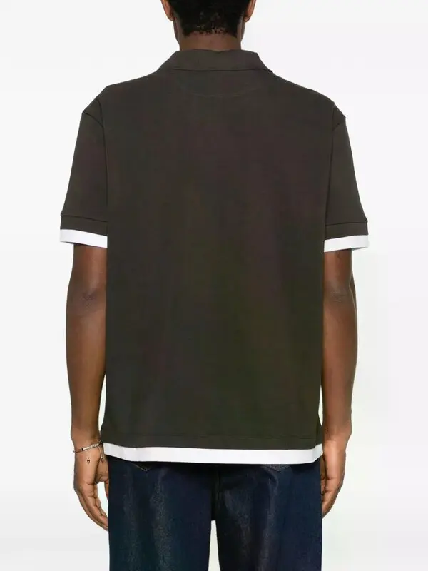 7 For All Mankind Layered-effect Polo Shirt - Brown