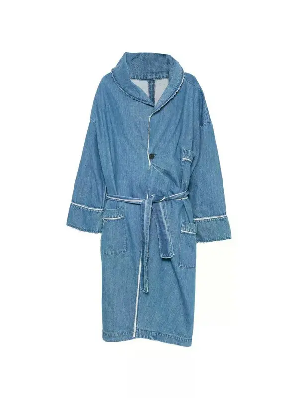 FAÇON JACMIN Miki Frayed-hem Oversized Coat
