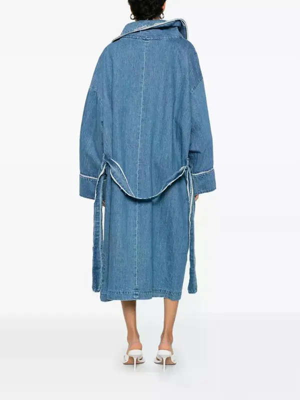 FAÇON JACMIN Miki Frayed-hem Oversized Coat