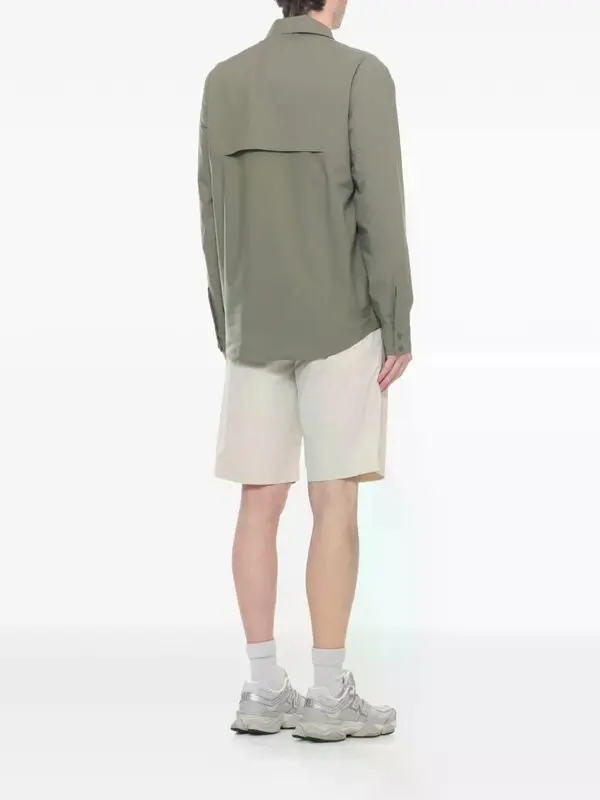K-WAY Logo-patch Flap-pocket Shirt - Green