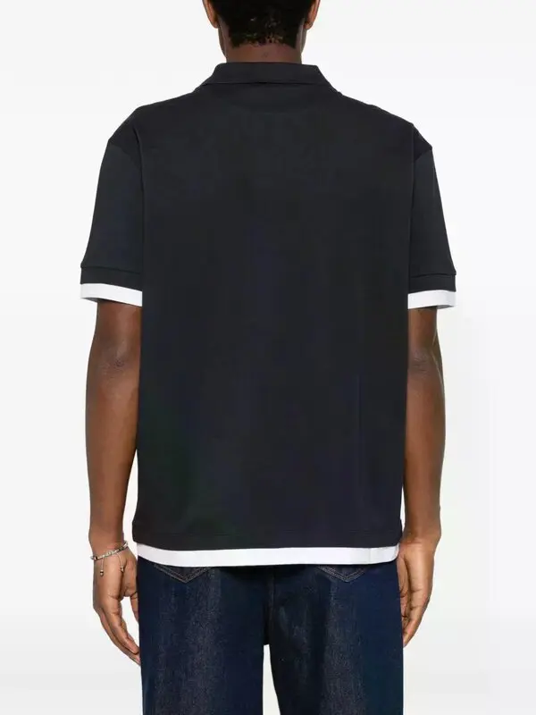 7 For All Mankind Contrast-trim Polo Shirt - Blue
