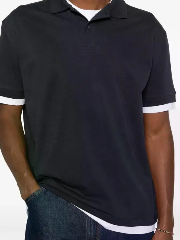 7 For All Mankind Contrast-trim Polo Shirt - Blue