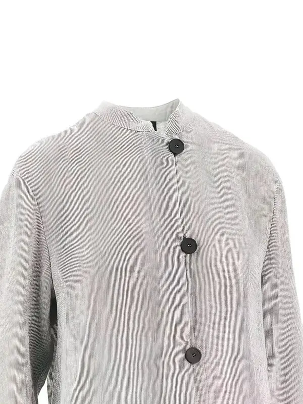 Emporio Armani Textured Band-collar Jacket