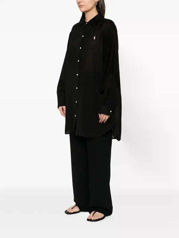 Polo Ralph Lauren Logo-embroidered Shirt - Black
