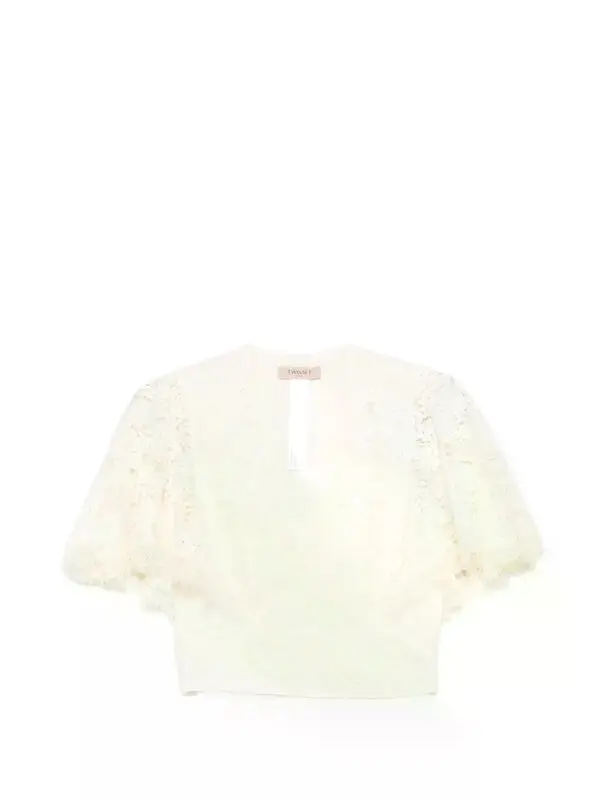 TWINSET Lace Flared-sleeves Blouse - Neutrals