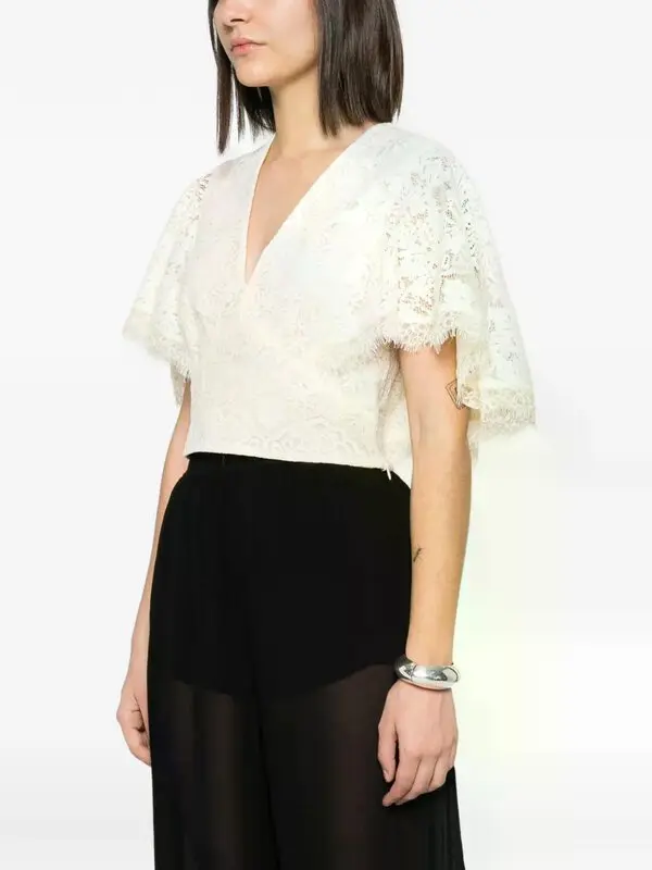 TWINSET Lace Flared-sleeves Blouse - Neutrals