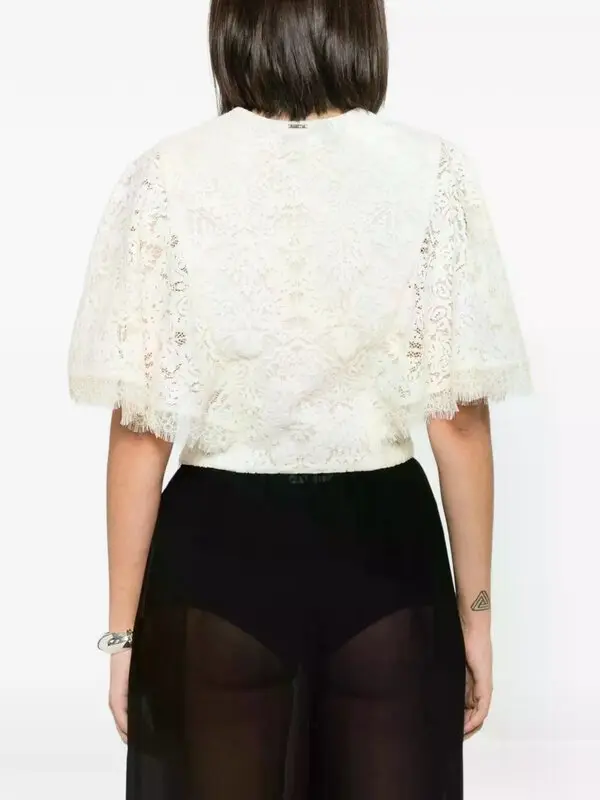 TWINSET Lace Flared-sleeves Blouse - Neutrals