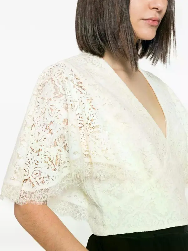 TWINSET Lace Flared-sleeves Blouse - Neutrals