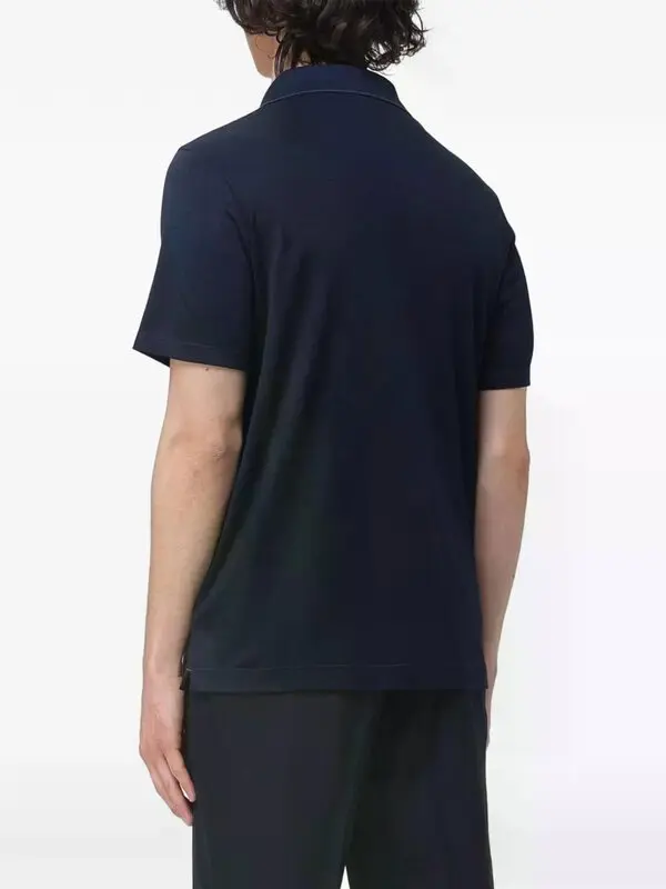 Paul & Shark Short-sleeve V-neck Polo Shirt - Blue