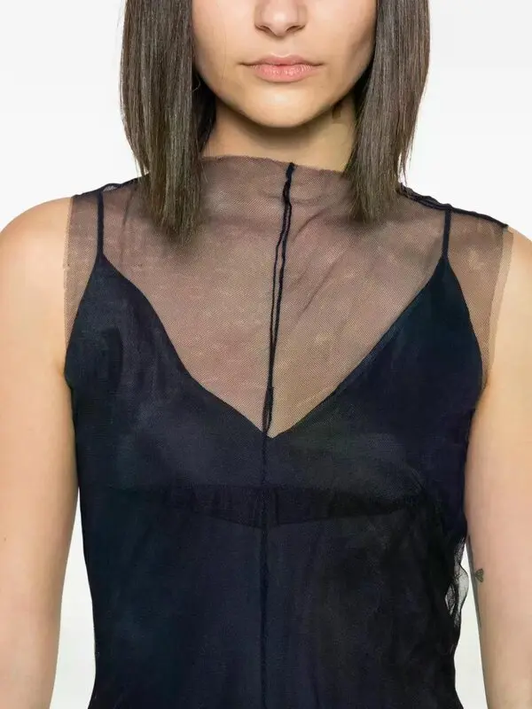 MARC LE BIHAN Tulle-overlay Sleeveless Dress