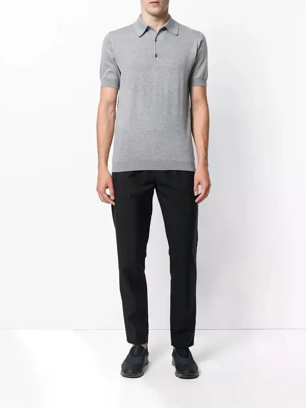 John Smedley Adrian' Polo Shirt - Grey