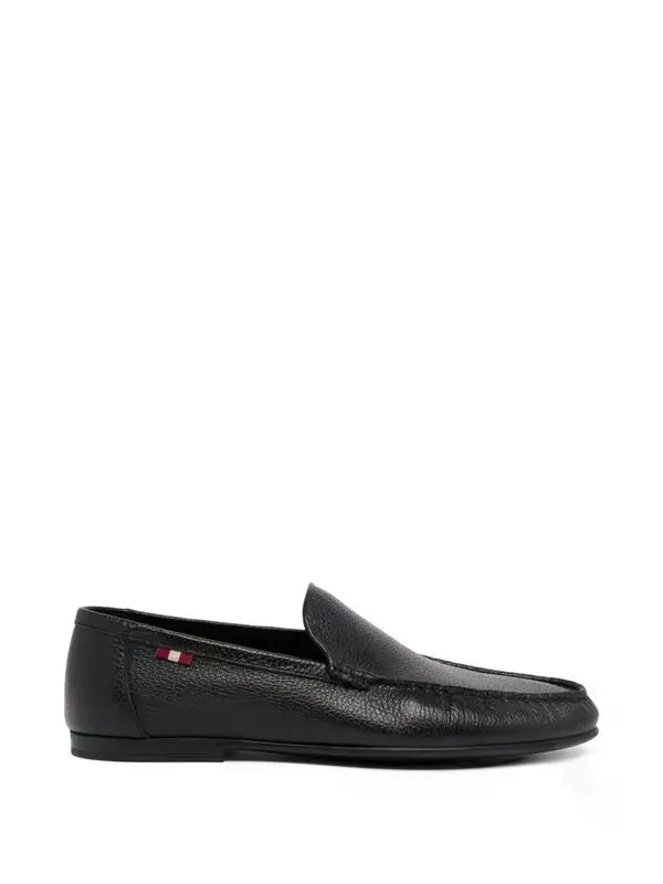 Bally Axony Leather Loafers - Black