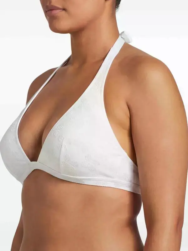 Vilebrequin Floral-jacquard Halterneck Bikini Top - White