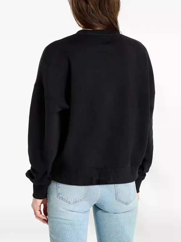 Guess Logo-print Relaxed Sweatshirt - Black