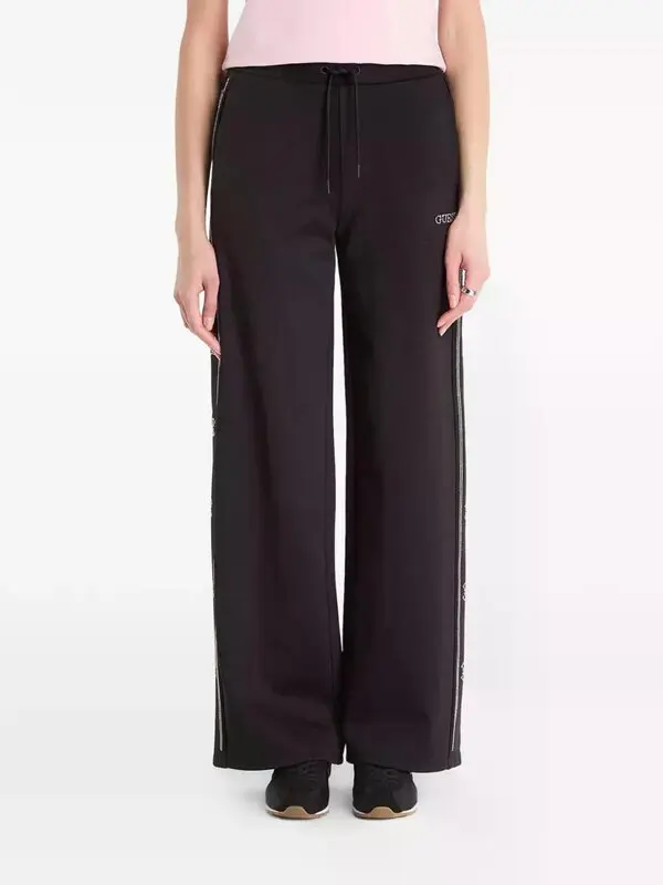 Guess Logo-embellished Track Pants - Black