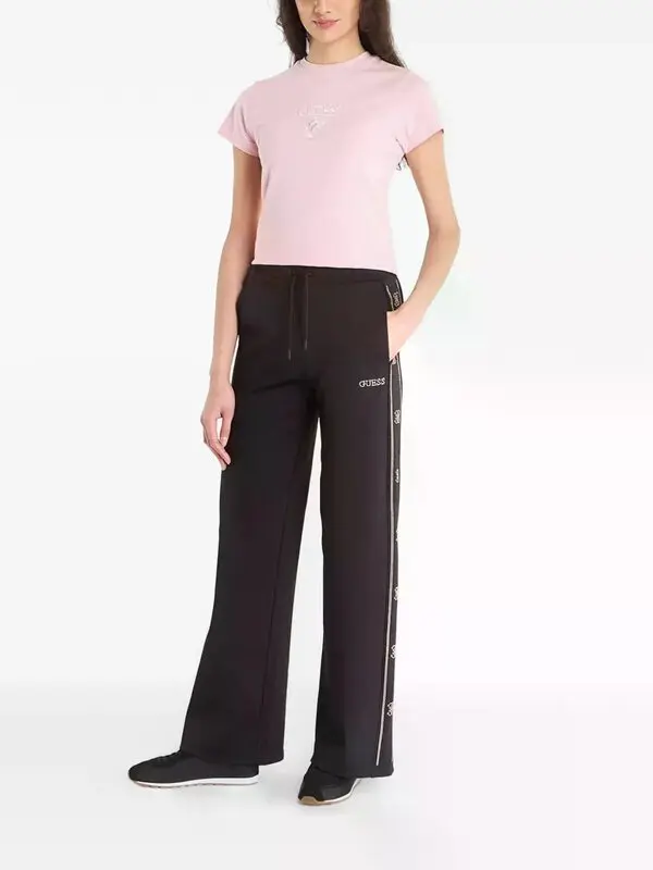 Guess Logo-embellished Track Pants - Black