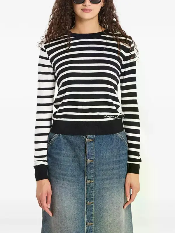Desigual Stripe-pattern Sweater - Black