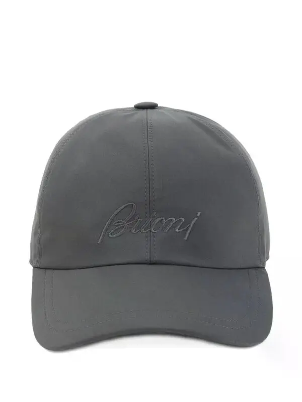 Brioni Logo-embroidered Baseball Cap - Grey