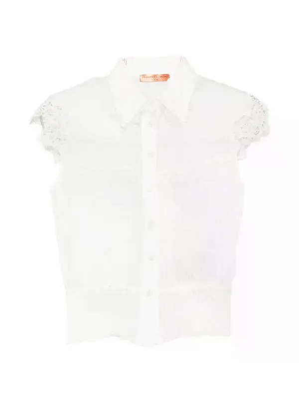 Ermanno Scervino Lace-trim Blouse - White