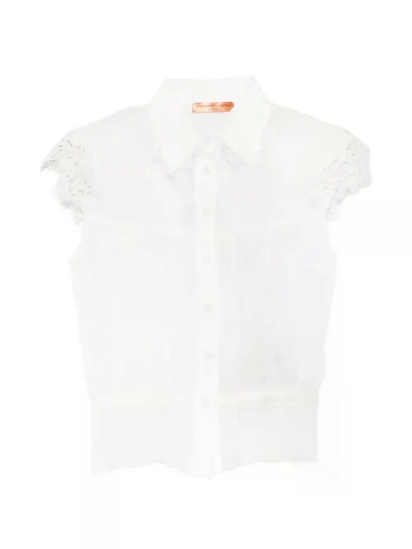 Ermanno Scervino Lace-trim Blouse - White
