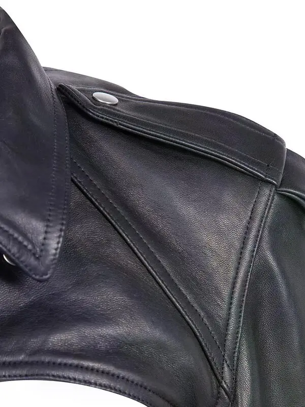 Rick Owens Fringe-trimmed Leather Jacket