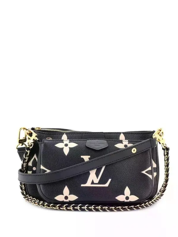 LOUIS VUITTON Multi Pochette Accessoires Bicolor Monogram Empreinte Giant - Black
