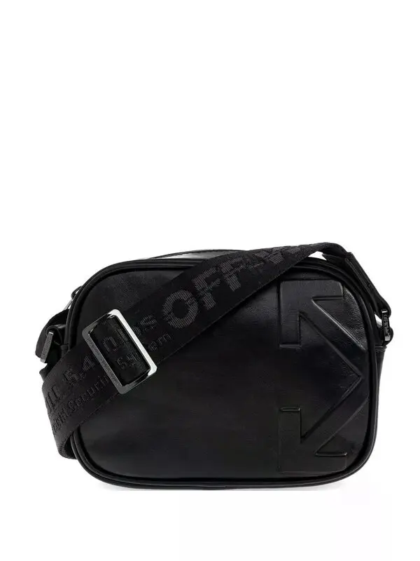 Off-White Heritage Leather Messenger Bag - Black
