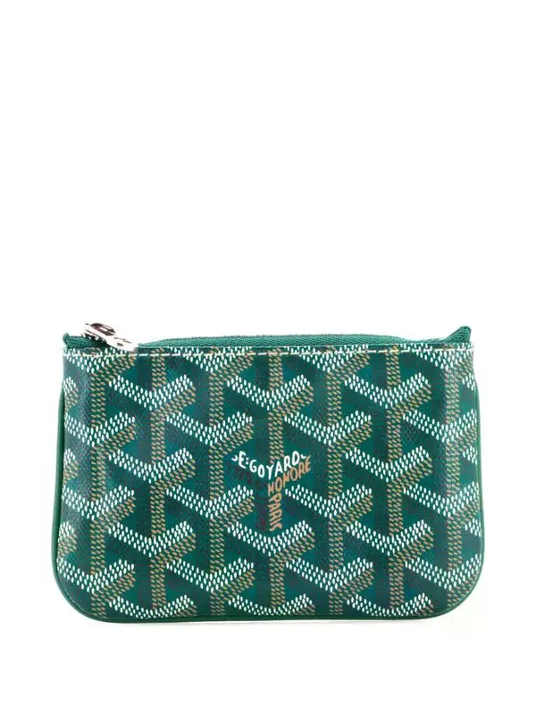 Goyard Senat Zip Key Coated Canvas Nano Pouch - Green