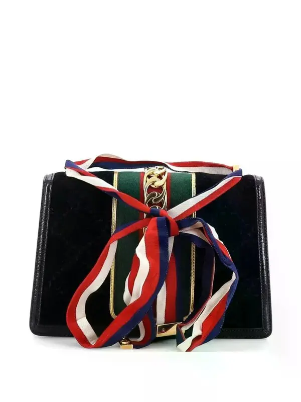 Gucci Sylvie Shoulder Bag Gg Velvet Small