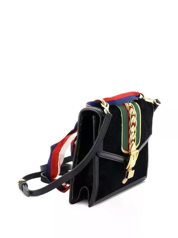 Gucci Sylvie Shoulder Bag Gg Velvet Small