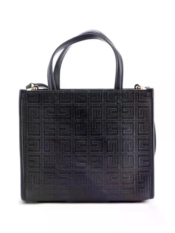 Givenchy 4g Embossed Coated Canvas Mini Tote Bag - Black