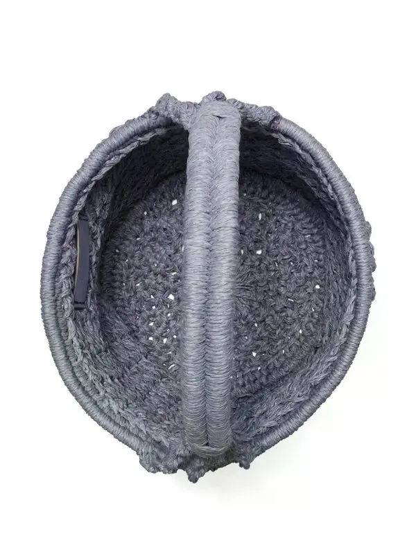 Tory Burch Ella Hand-crocheted Popcorn Bucket Bag - Grey