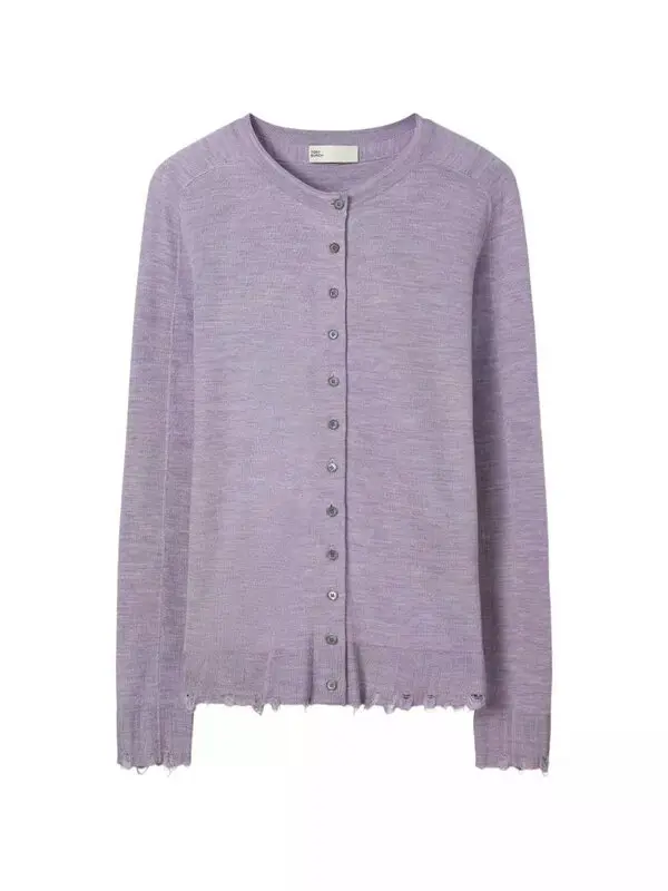 Tory Burch Silk Cardigan - Purple
