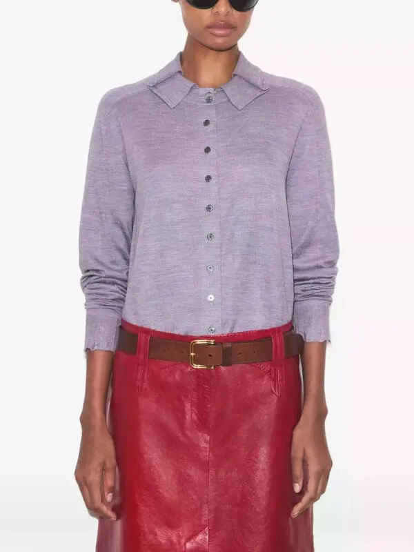 Tory Burch Silk Cardigan - Purple