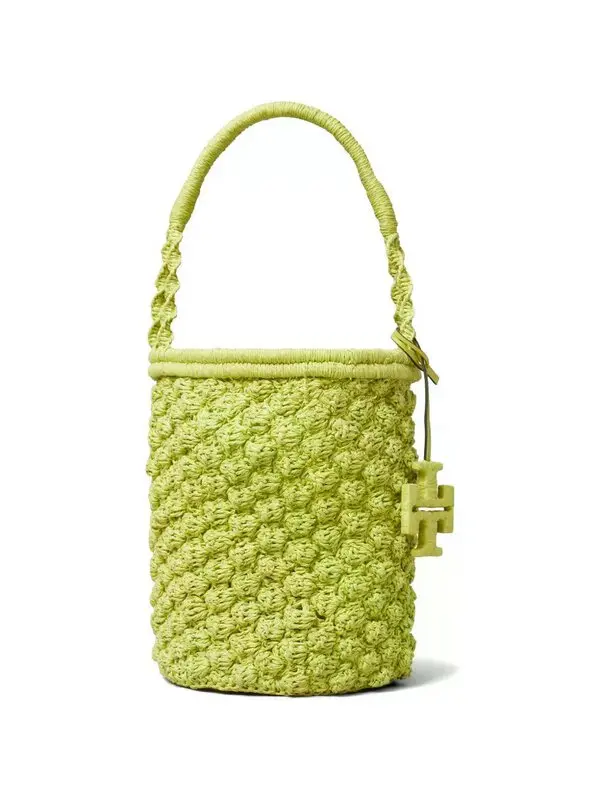 Tory Burch Ella Hand-crocheted Popcorn Bucket Bag - Green