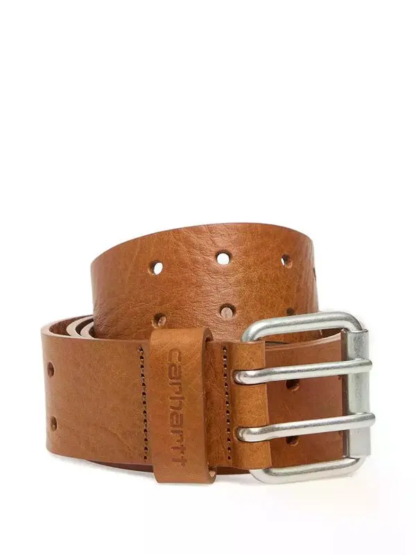 Carhartt Work In Progress Script-logo Leather Belt - Neutrals
