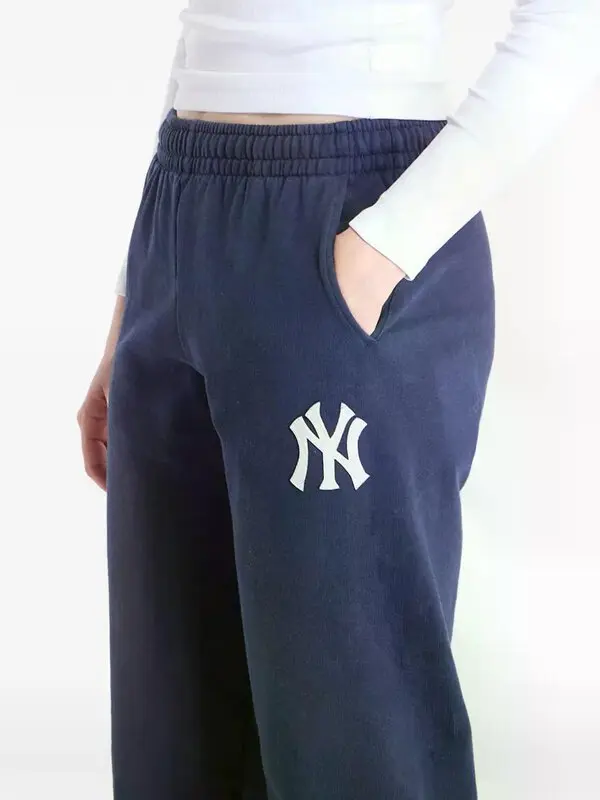 SPORTY & RICH Heritage Yankees Serif Track Pants - Blue