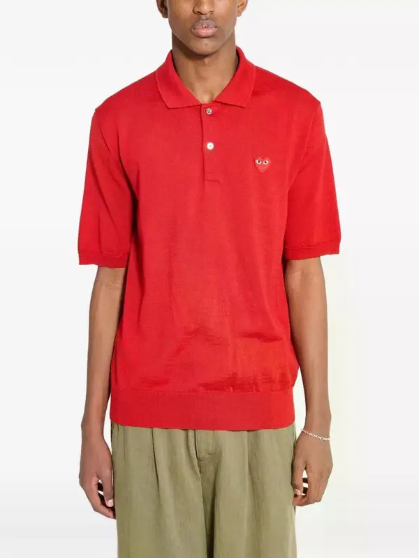 Comme Des Garçons Play Heart-logo T-shirt - Red