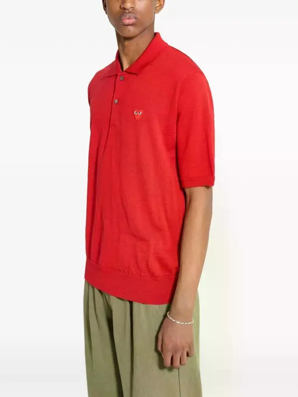 Comme Des Garçons Play Heart-logo T-shirt - Red