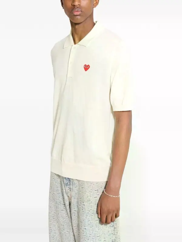 Comme Des Garçons Play Heart-patch T-shirt - Neutrals