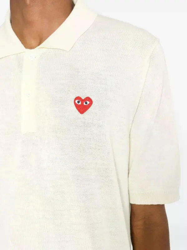 Comme Des Garçons Play Heart-patch T-shirt - Neutrals