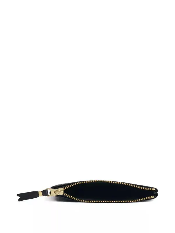 Comme Des Garçons Zip-up Leather Wallet - Black